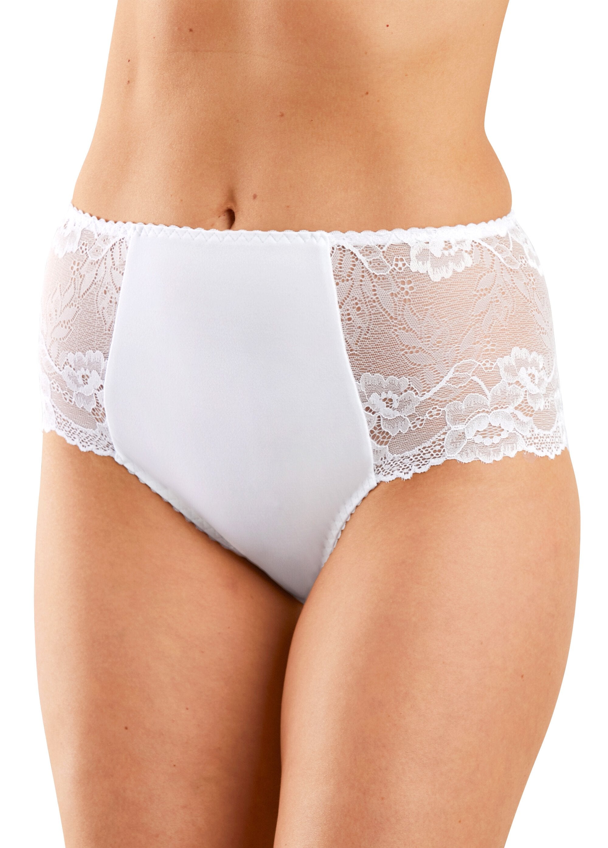 Culotte maxi en maille et dentelle Blanc | Afibel