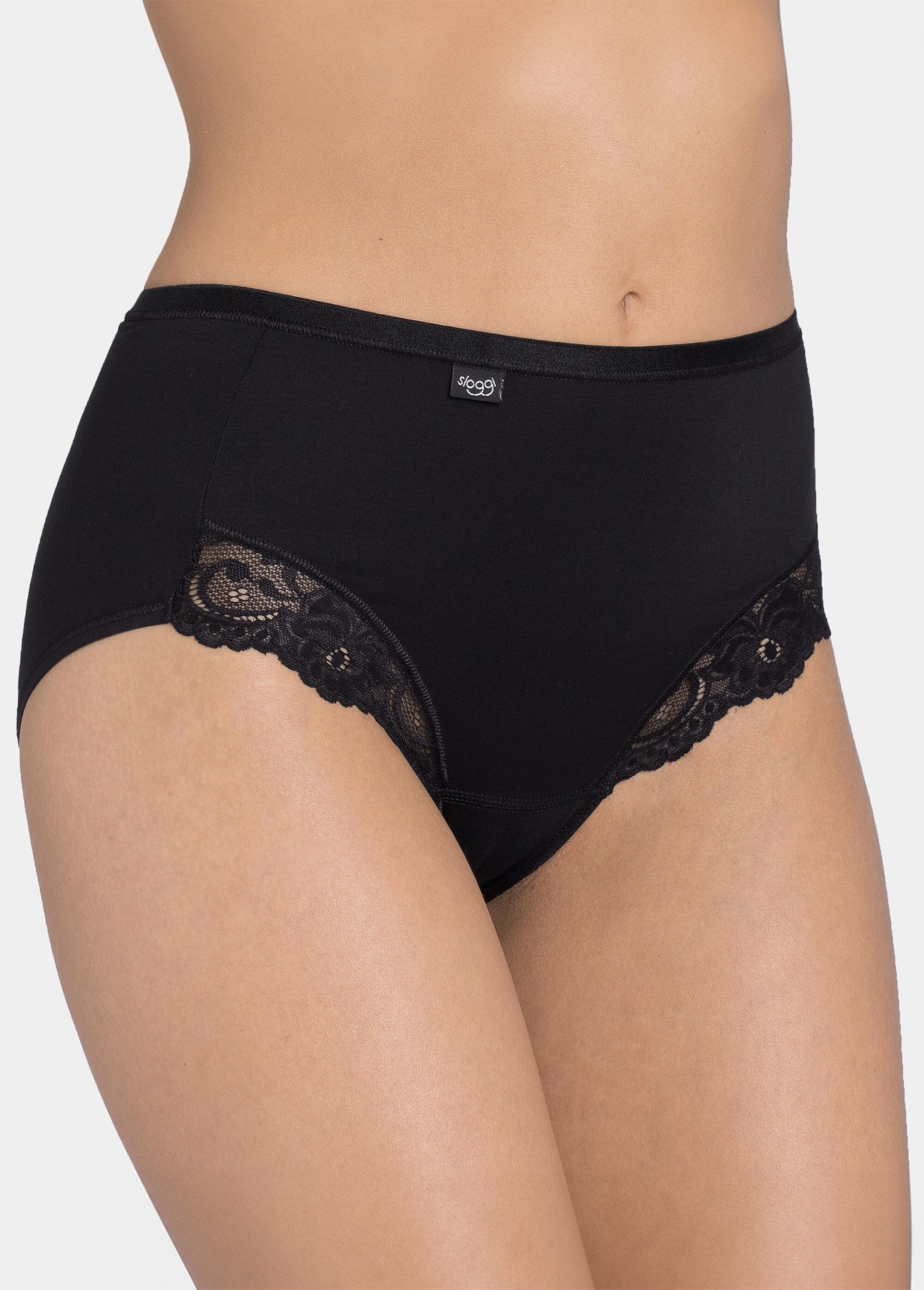 Sloggi® - Culotte taille haute dentelle Noir | Afibel