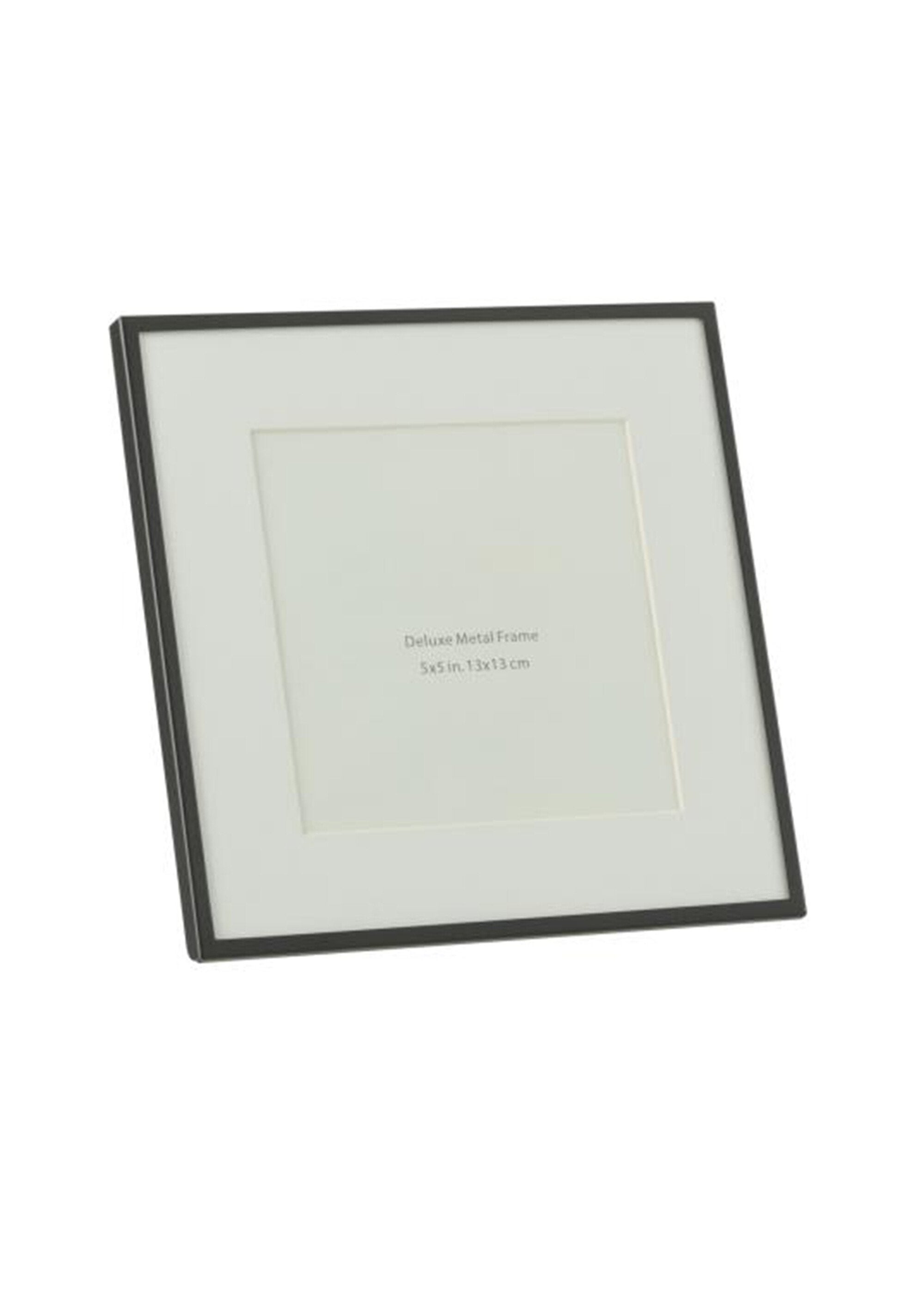 Square black metal photo frame Black | Afibel