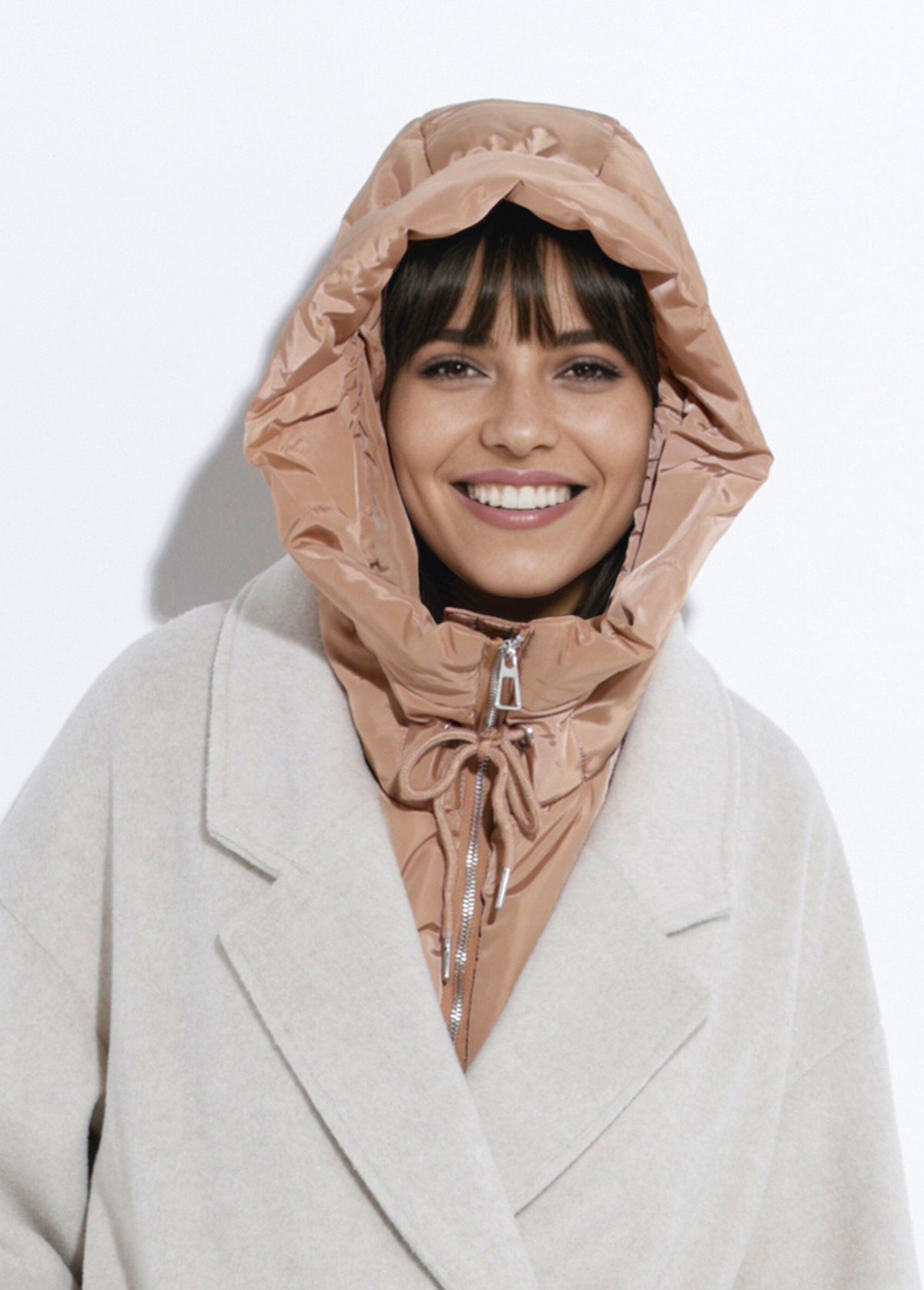 Capuche cagoule déperlante et zippée Camel | Afibel