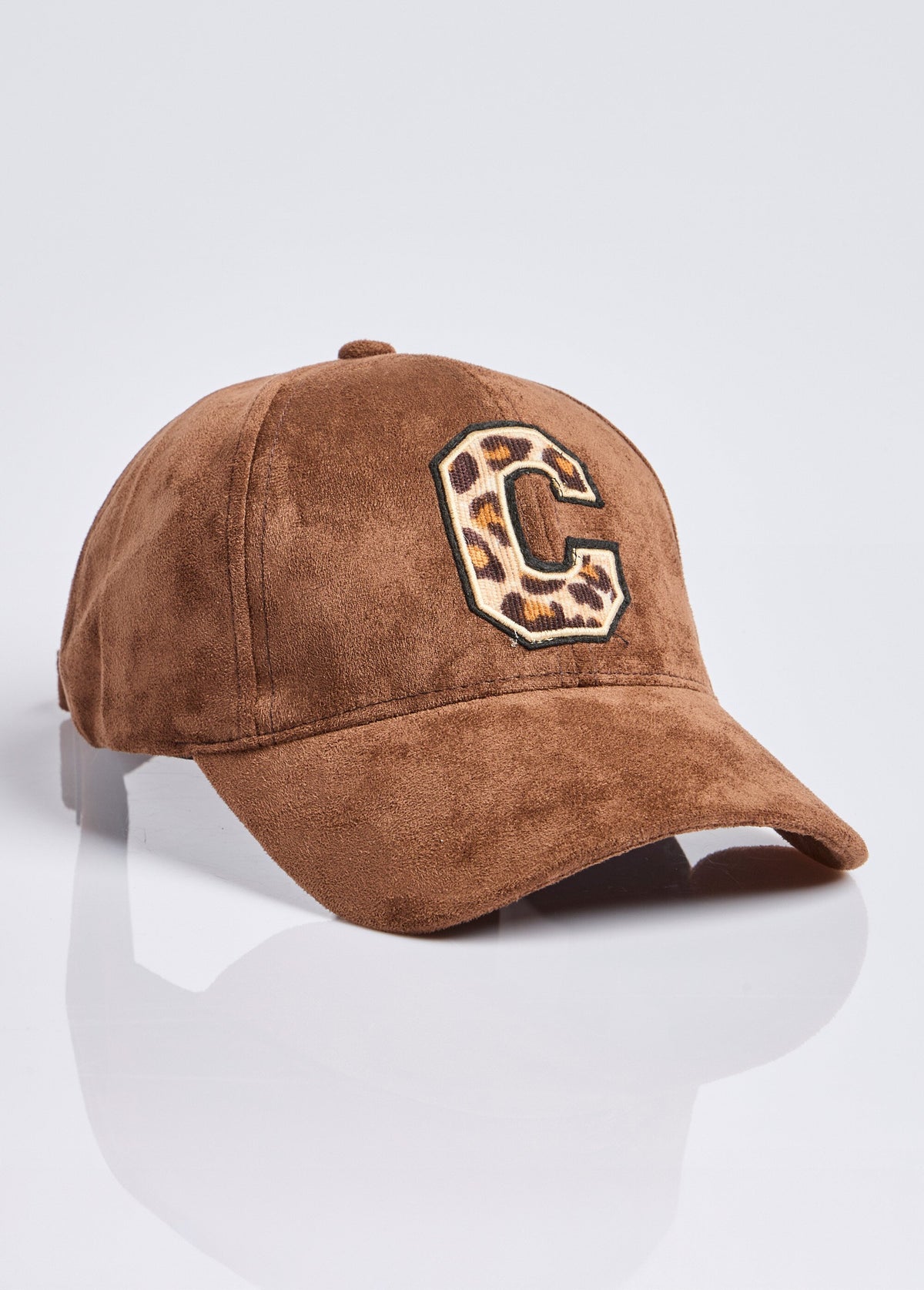 Casquette en simili daim, détail léopard Marron | Afibel