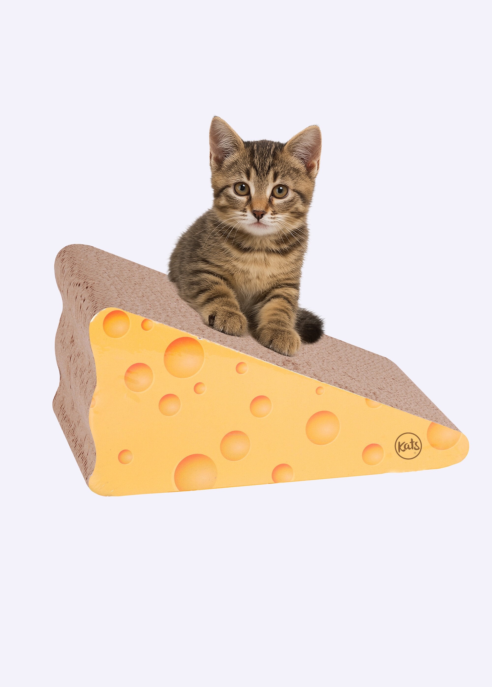 Griffoir carton en forme de fromage Jaune | Afibel