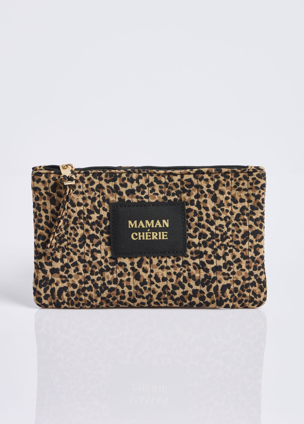 Porte monnaie à message, motif animalier Leopard | Afibel