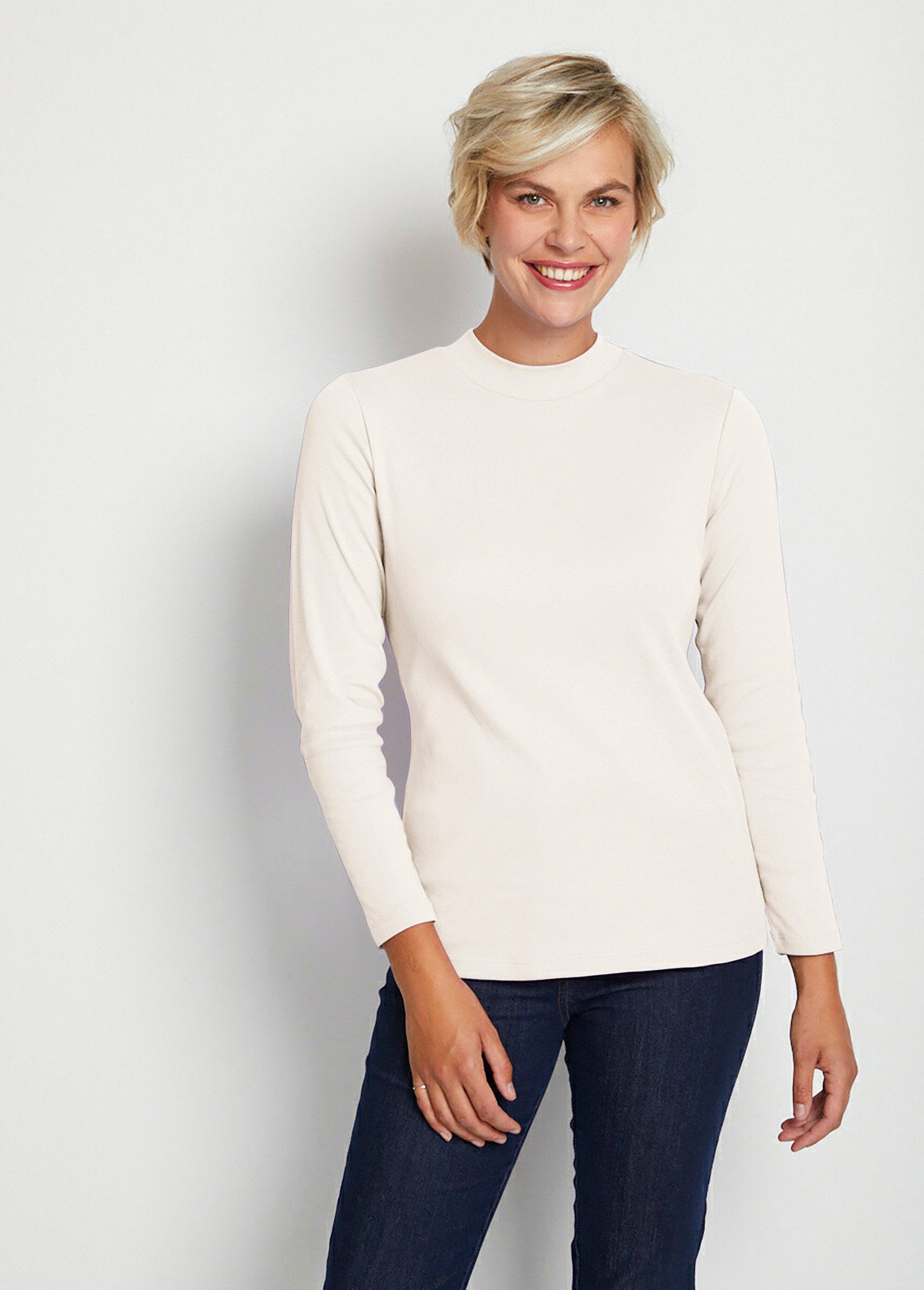 Sous-pull long souple maille douce Uni naturel | Afibel